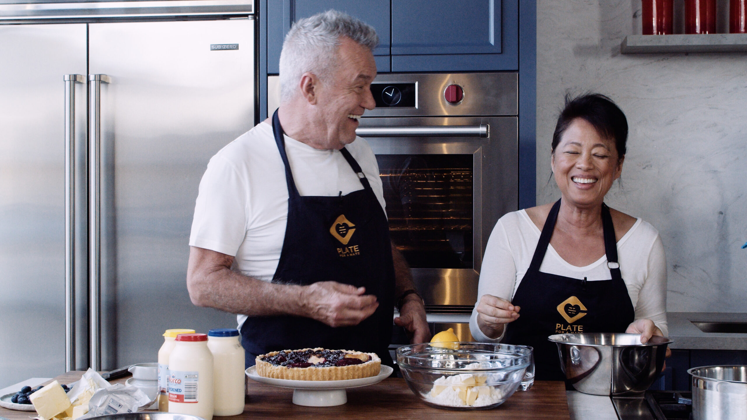 Plum, Blueberry & Walnut Tart with Jane & Jimmy Barnes - Norco Foods